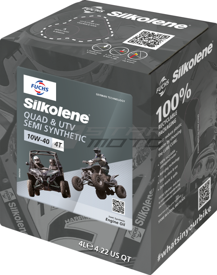 Silkolene Quad ATV 10W-40 4L CUBE (4x4l)
